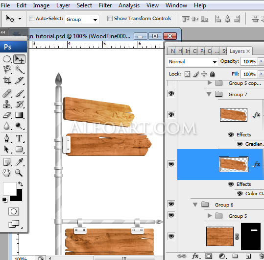 Direction Sign in Adobe Photoshop