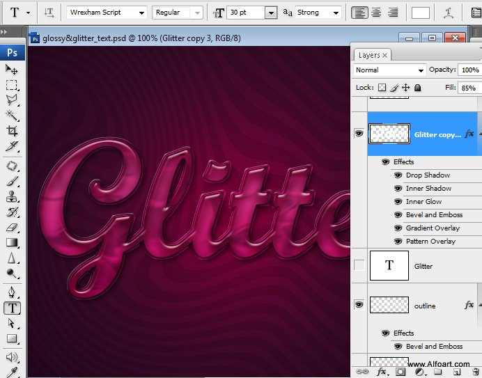 Extremely glossy and shiny text effect. PSD file is available to ...