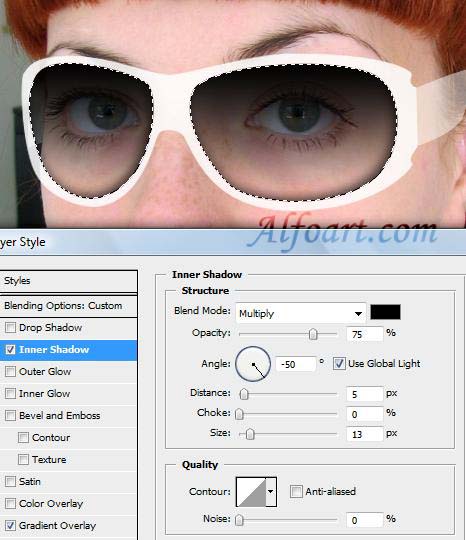 Tutorial on how to make cool and funny kiwi sunglasses in Adobe Photoshop